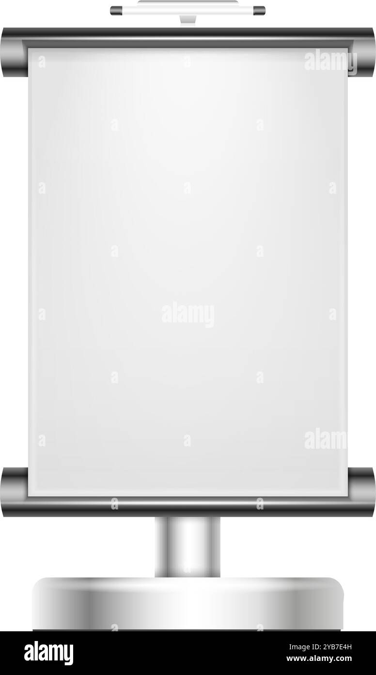 Realistic promo display mockup. Business ad stand Stock Vector Image ...