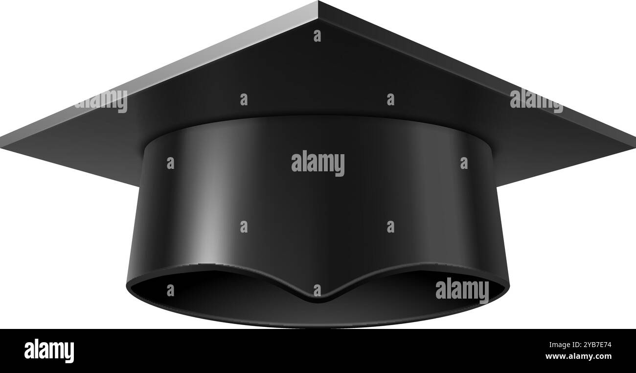 Bachelor degree hat realistic mockup. Academic cap Stock Vector Image ...