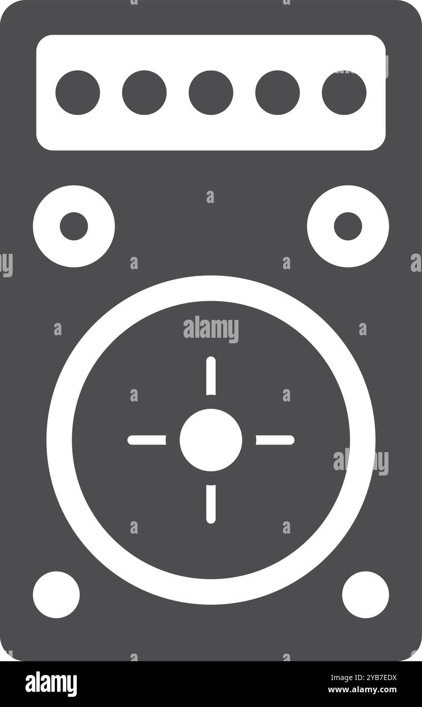Speaker black icon. Acoustic device. Stereo music symbol Stock Vector ...