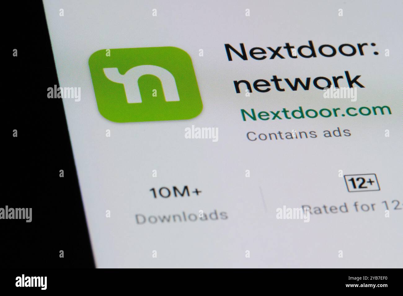 Nextdoor app icon. Nextdoor Holdings company brand logo Stock Photo - Alamy