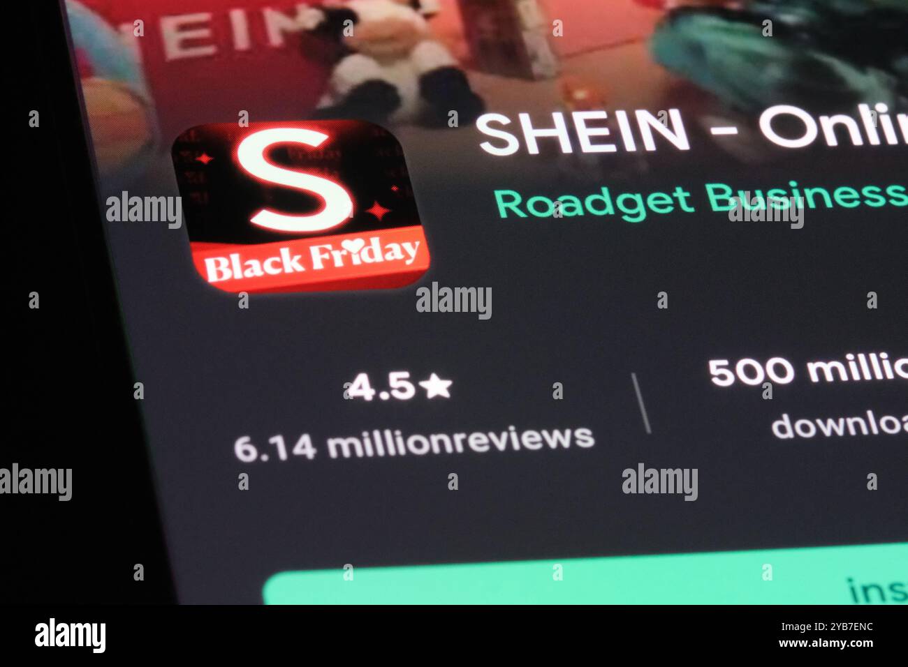 Shein app icon brand logo. Chinese online retailer company Stock Photo ...