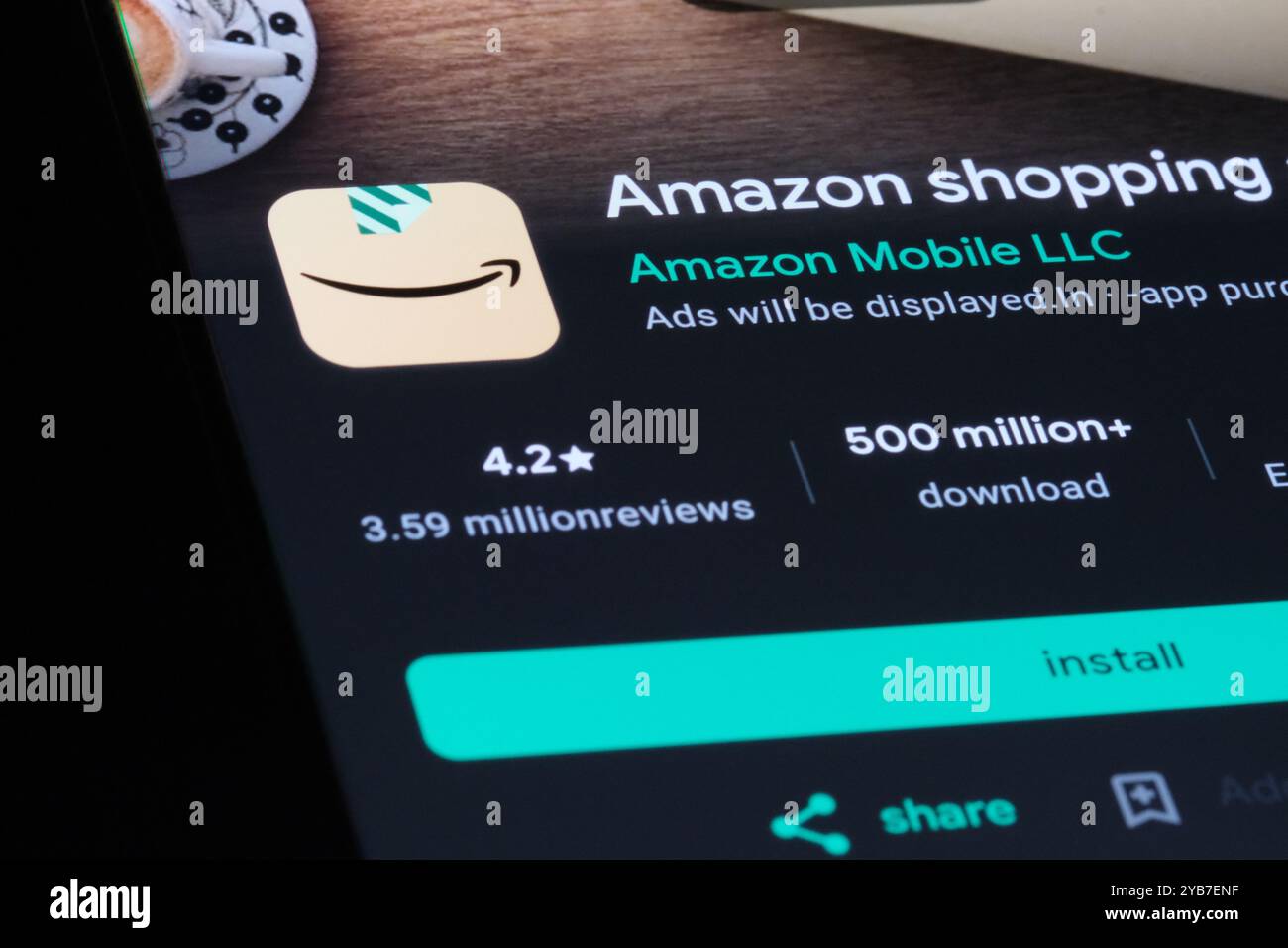 Amazon shopping app icon Stock Photo - Alamy