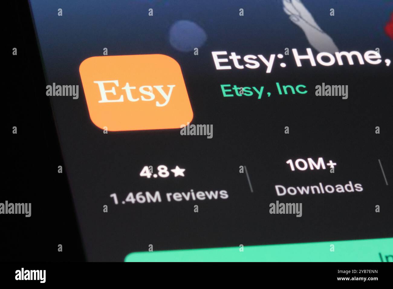 Etsy app icon and brand logo sign. American e-commerce company Stock ...