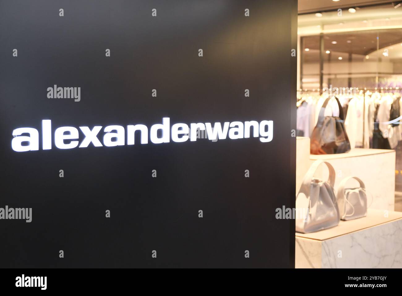 Shanghai,China-May 21st 2023：alexander wang store brand logo sign Stock ...