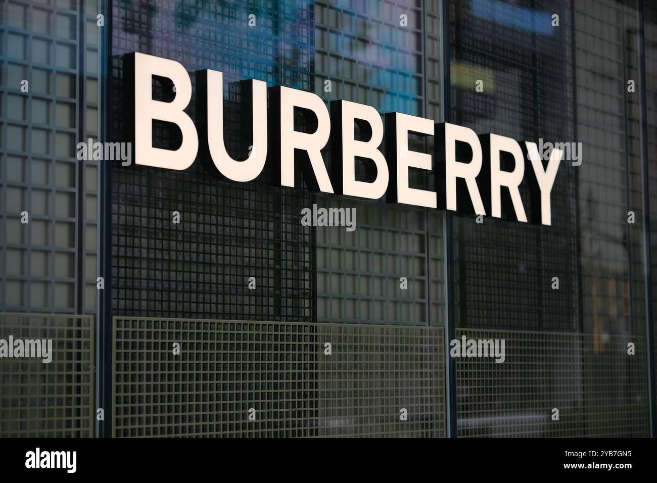 Shanghai,China-May 21st 2023: Burberry store sign. Burberry company ...
