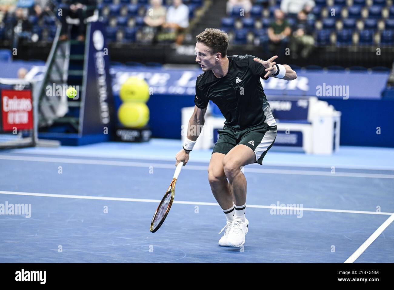 Czech Jiri Lehecka pictured in action during a tennis match in the ...