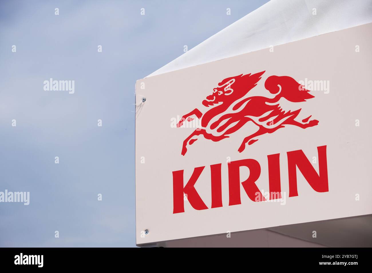 Shanghai,China-May 20th 2023: Kirin Holdings Company brand logo sign. Japanese beer and beverage ...
