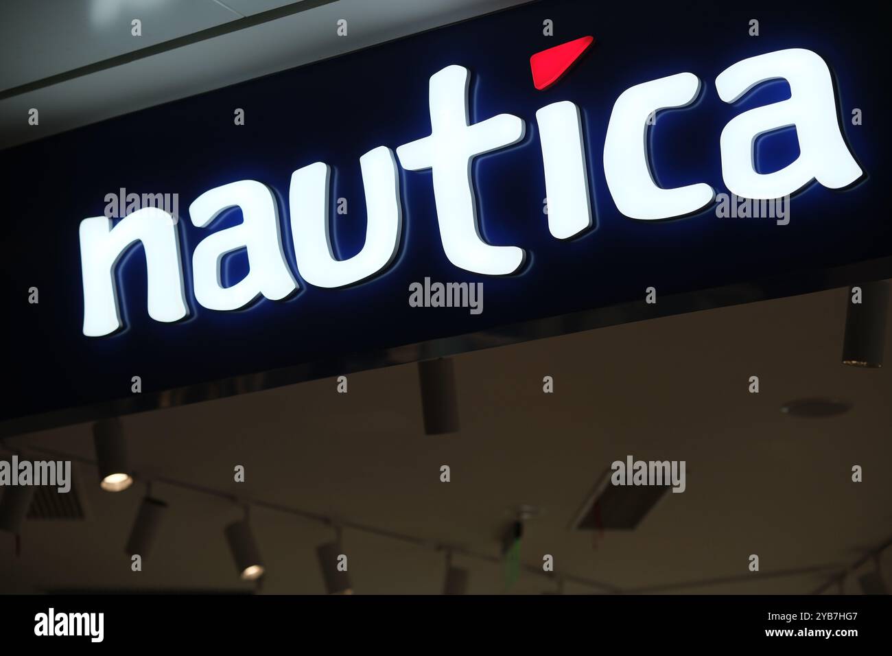 Shanghai,China-July 8th 2023: Nautica store sign brand logo Stock Photo ...