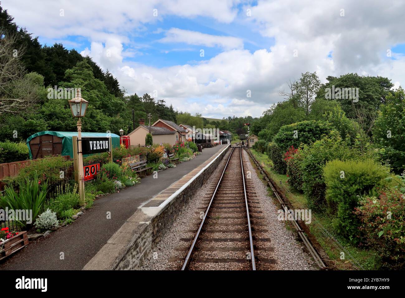 Staverton station on the South Devon Railway, seen from the rear of a ...