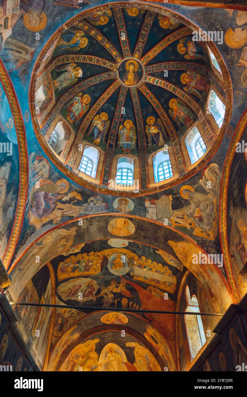 Chora Church aka Kariye Mosque's interior view. Visit Turkey concept ...