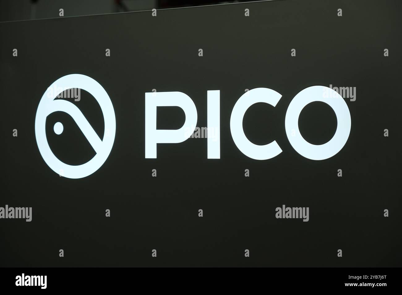 Shanghai,China-Jan.20th 2024: Pico brand logo sign. VR headset brand by ...