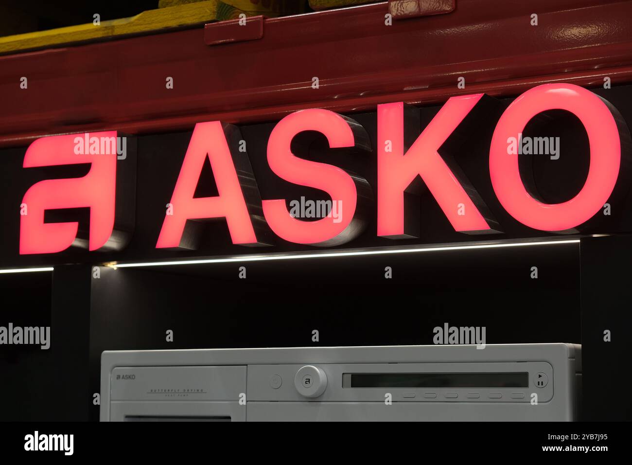 Shanghai,China-Jan.20th 2024: Asko Appliances store sign brand logo ...