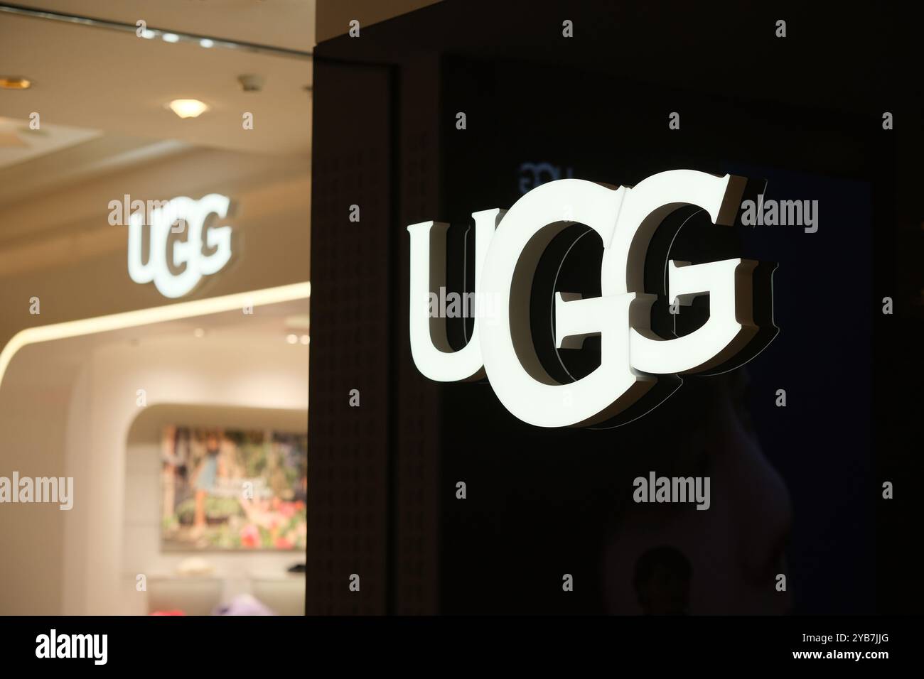 Shanghai,China-July 22nd 2023: UGG store and brand logo sign Stock ...