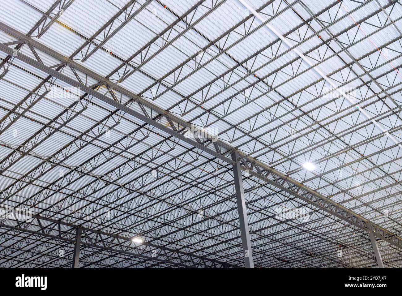 In construction of large commercial building, steel beams profiles are ...