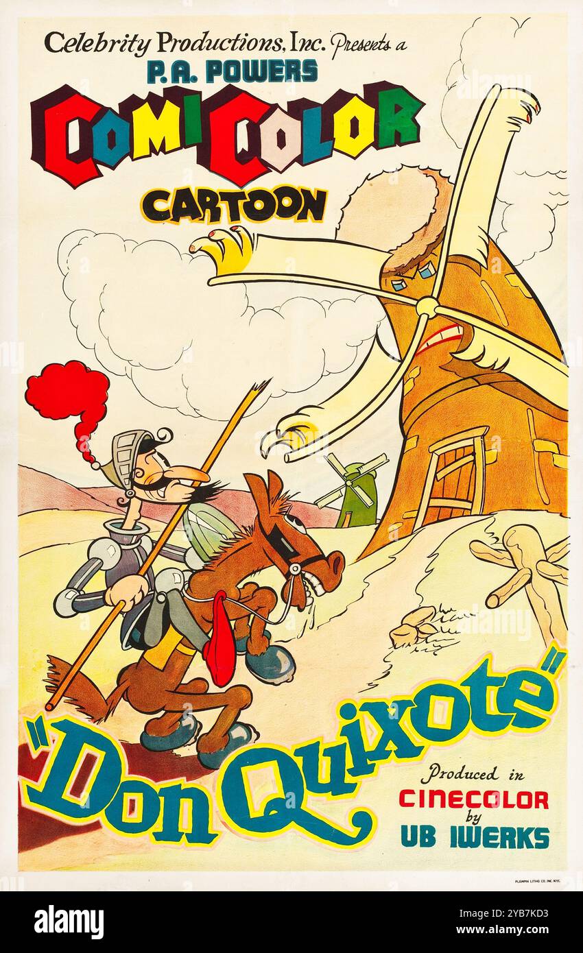 Don Quixote (P.A. Powers ComiColor Cartoon, 1934) Ub Iwerks production ...
