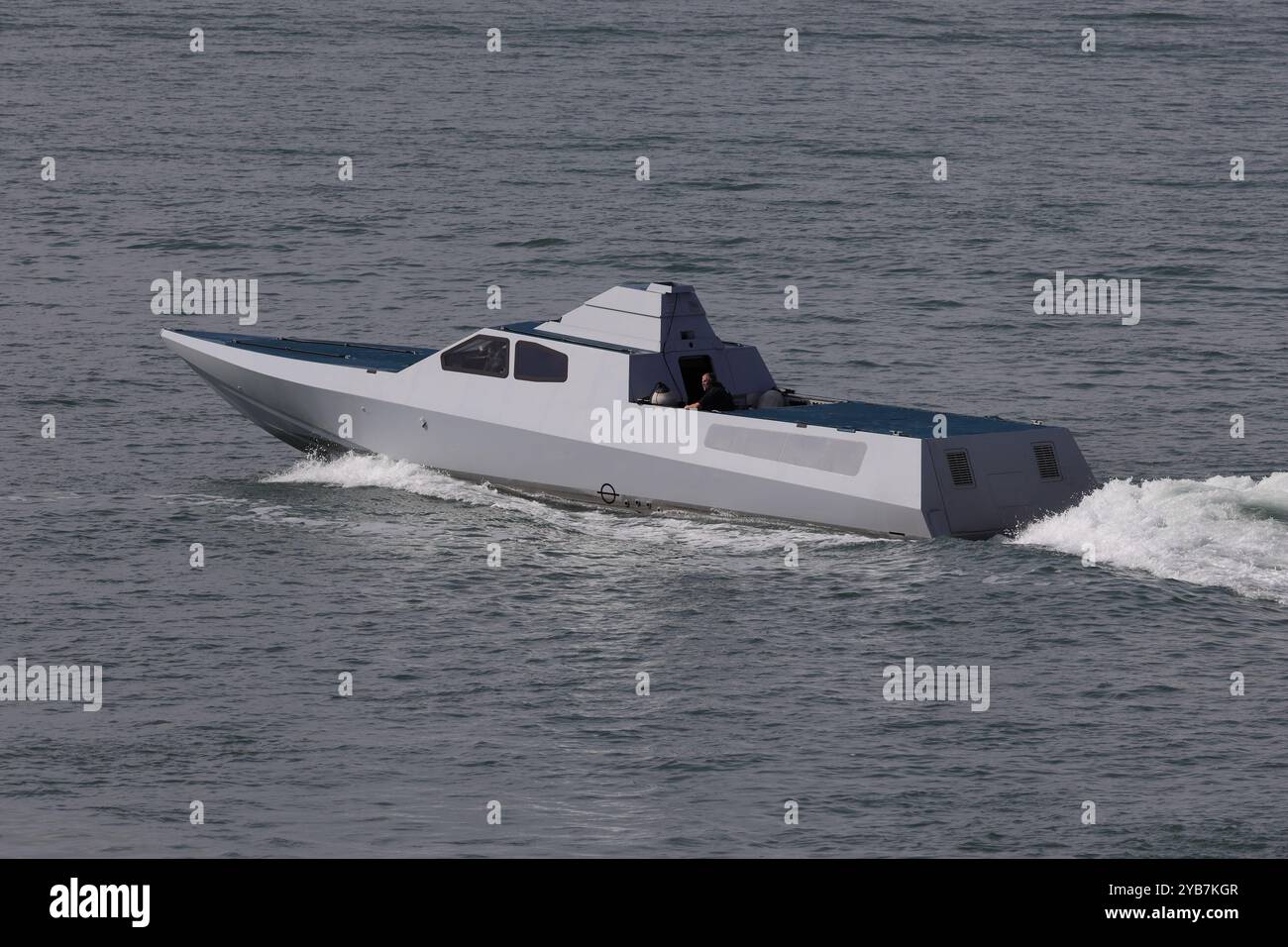 A BAE Systems built Fast Interceptor Craft undergoing trials in The ...