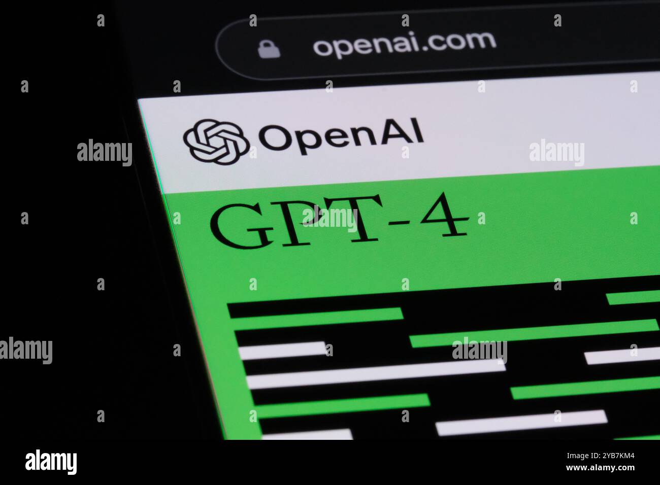 GPT-4 AI model on OpenAI website Stock Photo - Alamy