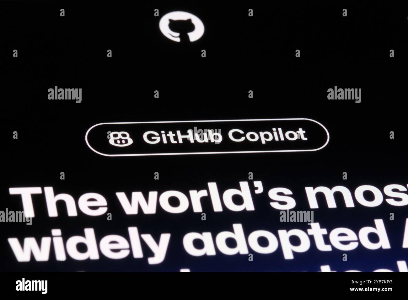 GitHub Copilot AI tool logo on website Stock Photo - Alamy
