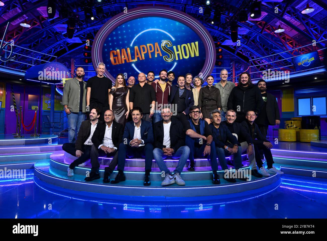 Milan, Photocall Gialappa Show 2024, TV8. In the photo the Cast Stock ...