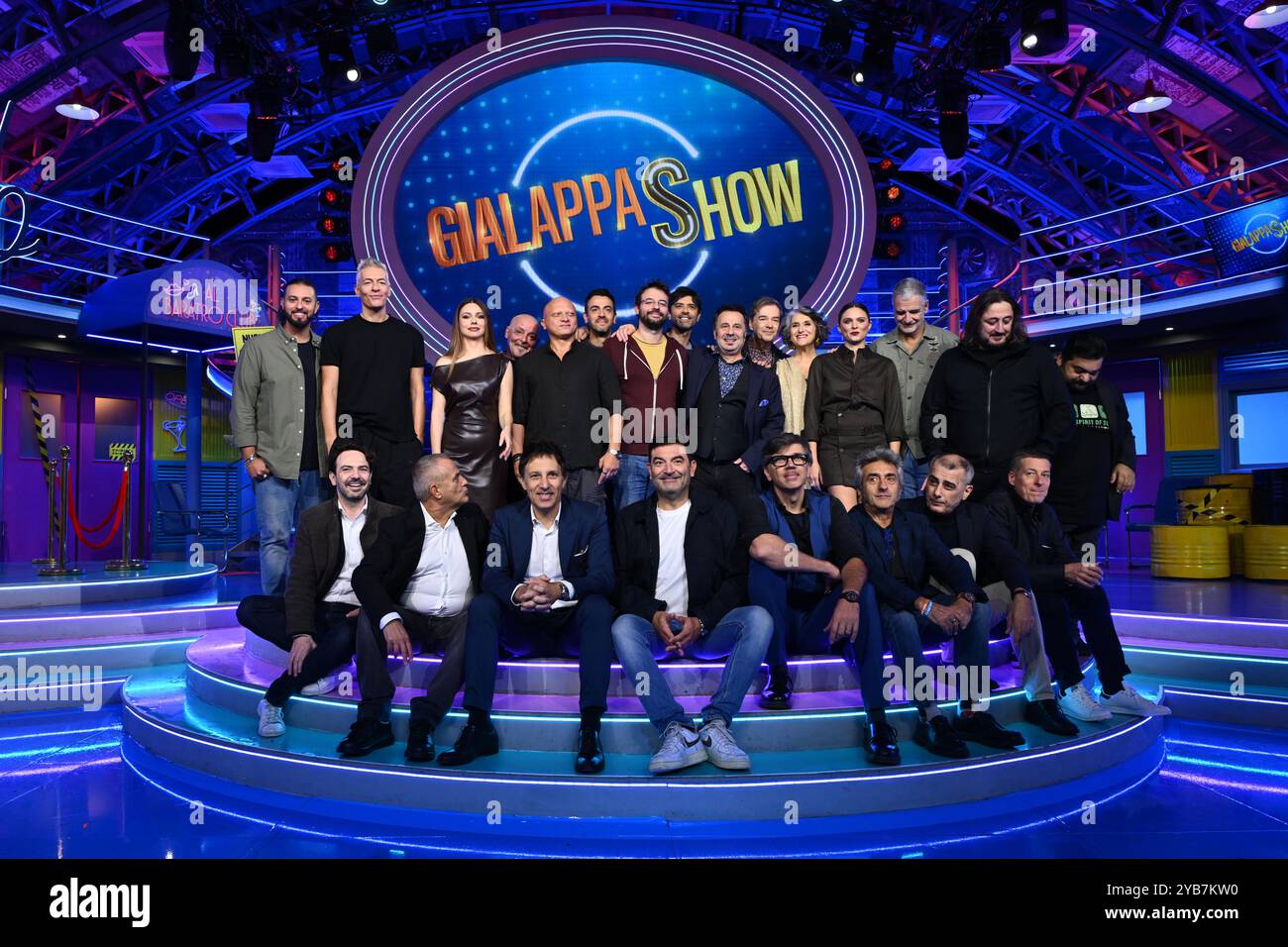 Milan, Photocall Gialappa Show 2024, TV8. In the photo the Cast Stock ...
