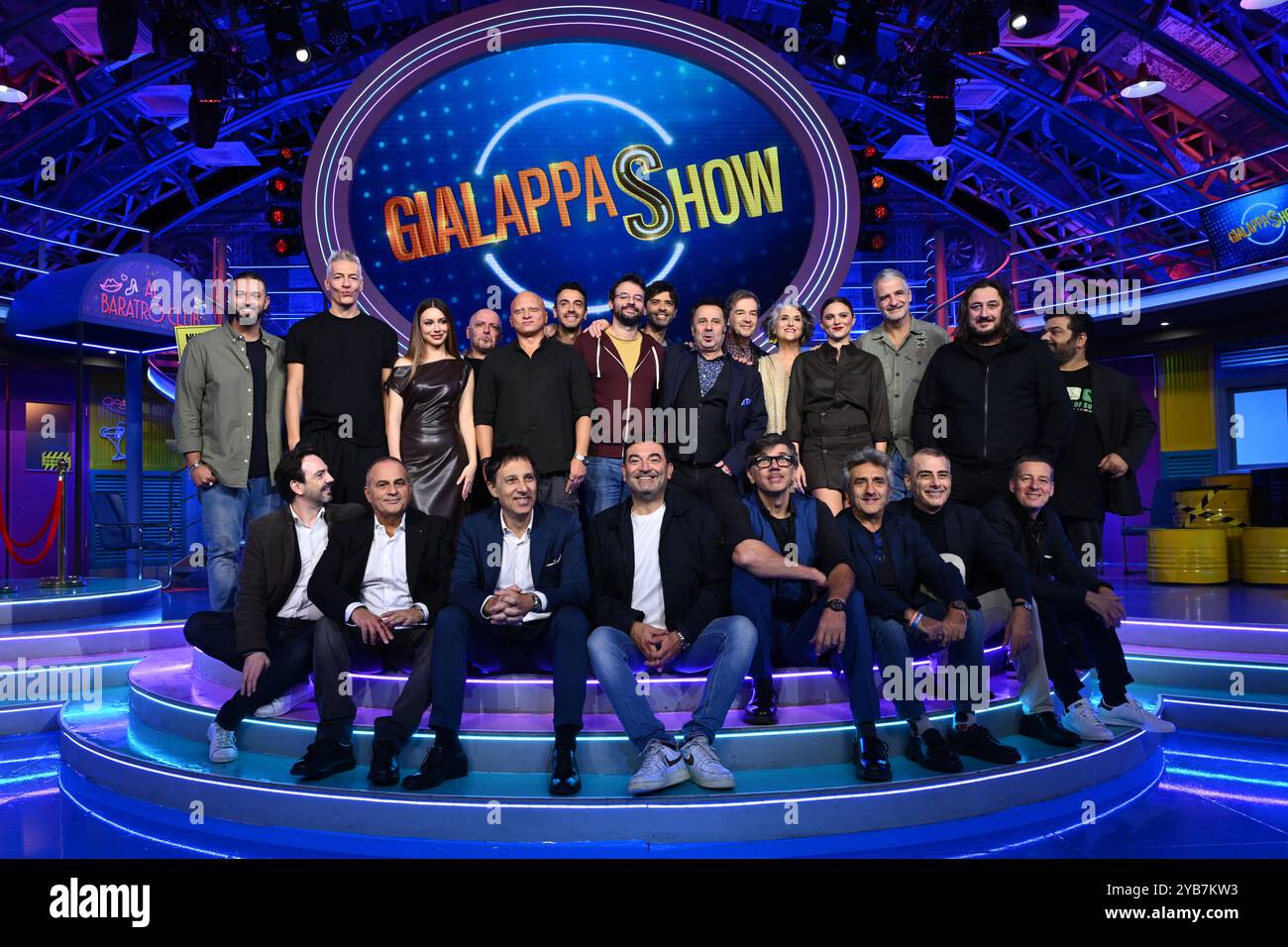 Milan, Photocall Gialappa Show 2024, TV8. In the photo the Cast Stock ...