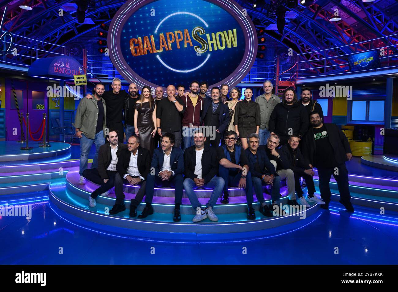 Milan, Photocall Gialappa Show 2024, TV8. In the photo the Cast Stock ...