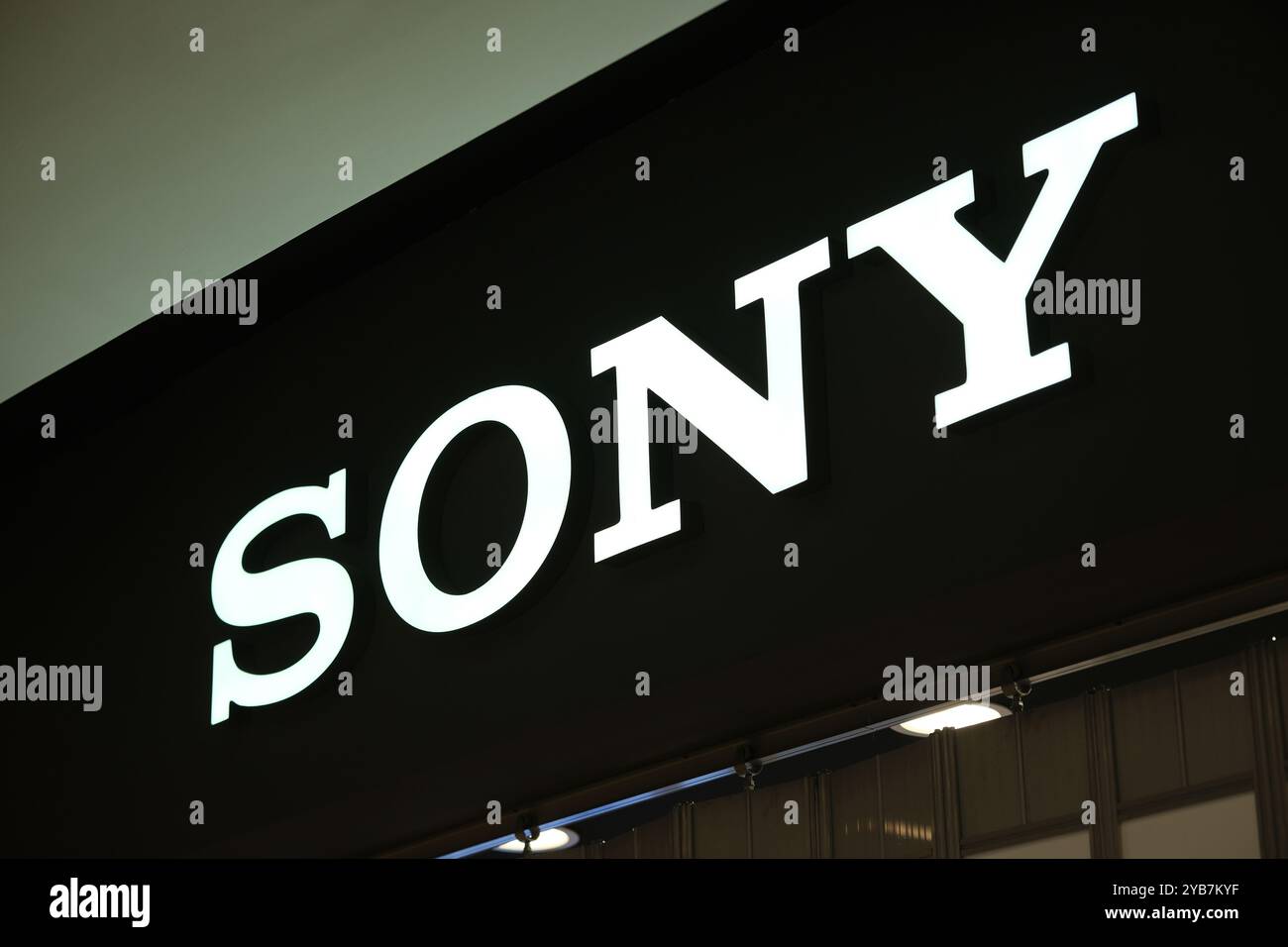 Shanghai,China-July 23rd 2023: SONY store sign company brand logo Stock ...