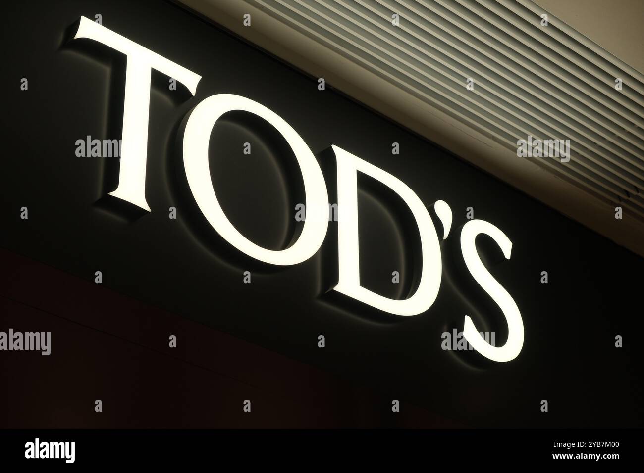 Shanghai,China-July 29th 2023: Tod's store sign and company brand logo ...