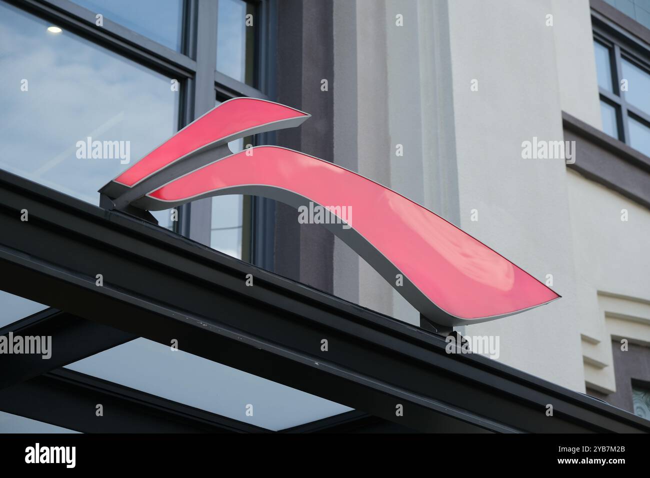 Suzhou,China-August 20th 2023: Li-Ning store sign company brand logo ...