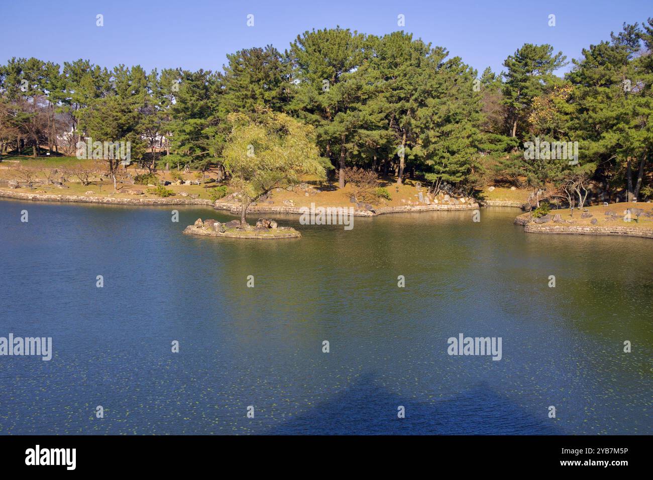 Gyeongju, South Korea - November 11th, 2023: A peaceful view of Wolji ...