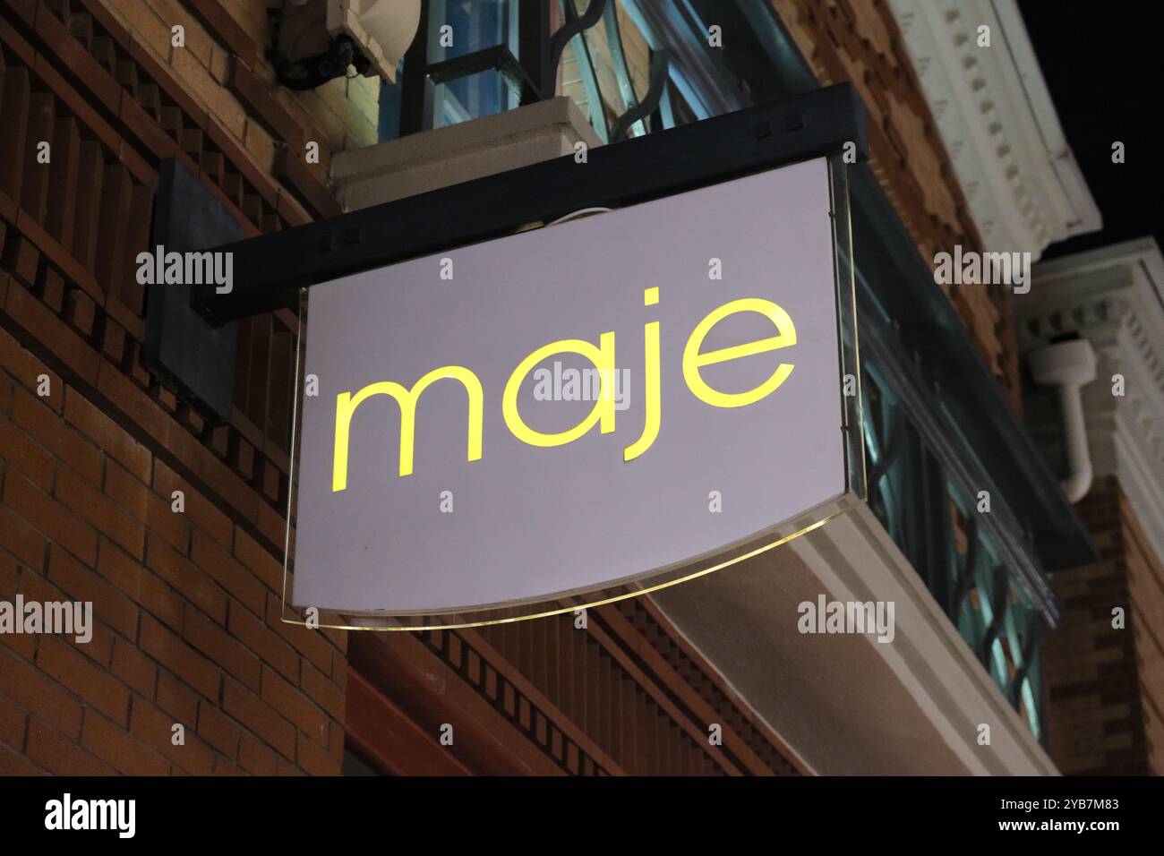 Suzhou,China-August 20th 2023: Maje store sign brand logo close up ...