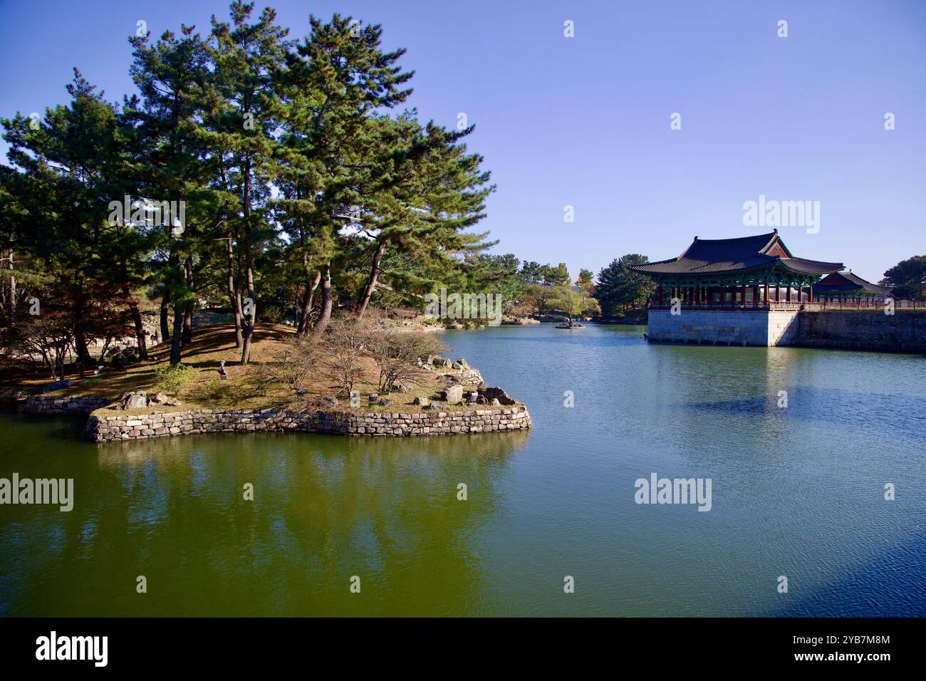 Gyeongju, South Korea - November 11th, 2023: A scenic view of Wolji ...