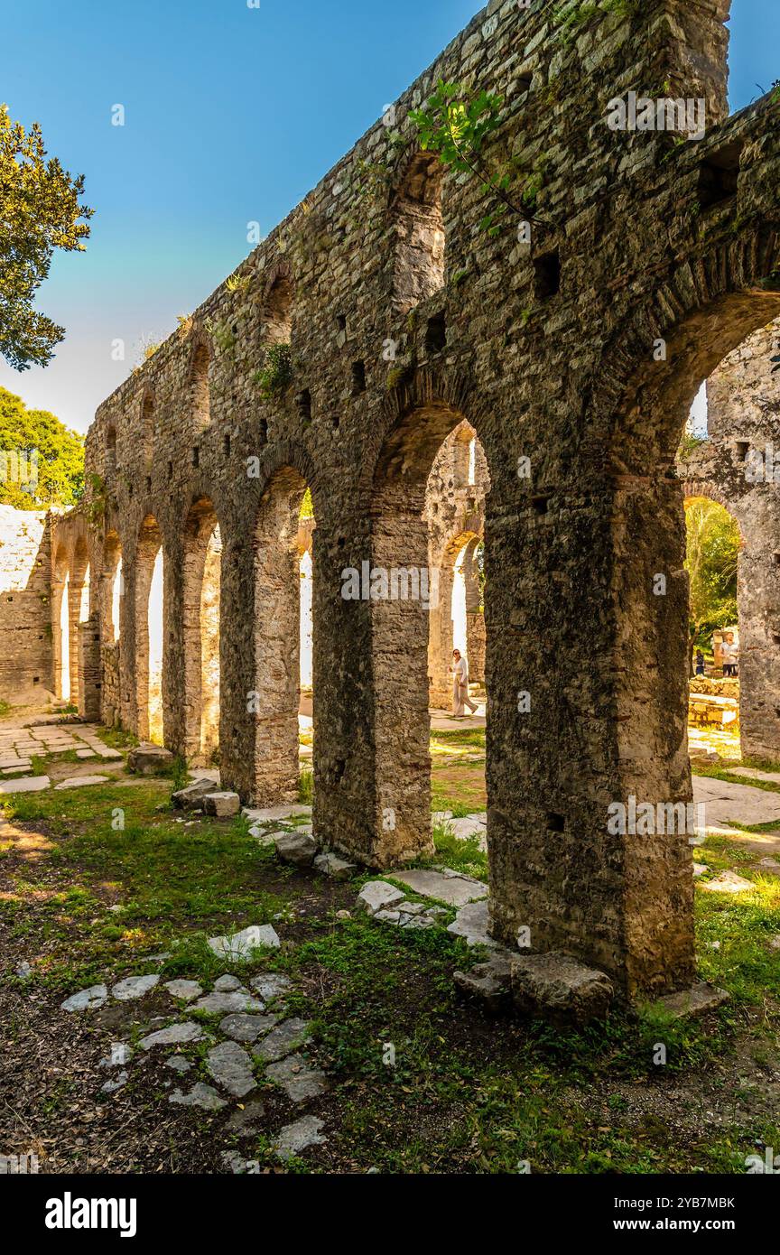 A view down the far side of Grand Basilica in the ancient ruins at ...