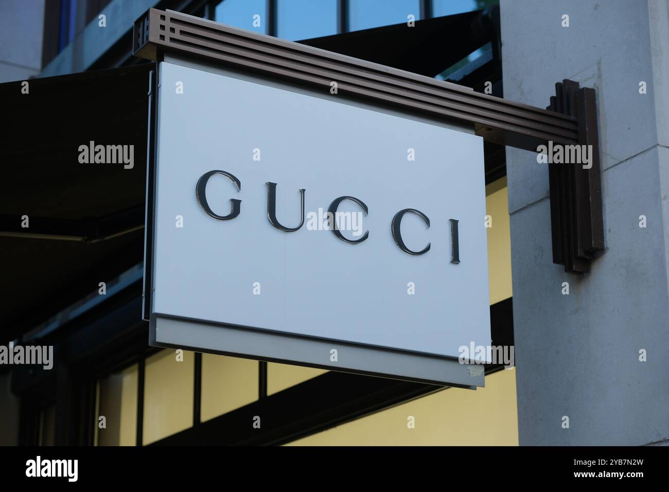 Shanghai,China-September 2nd 2023: GUCCI store sign company brand logo ...