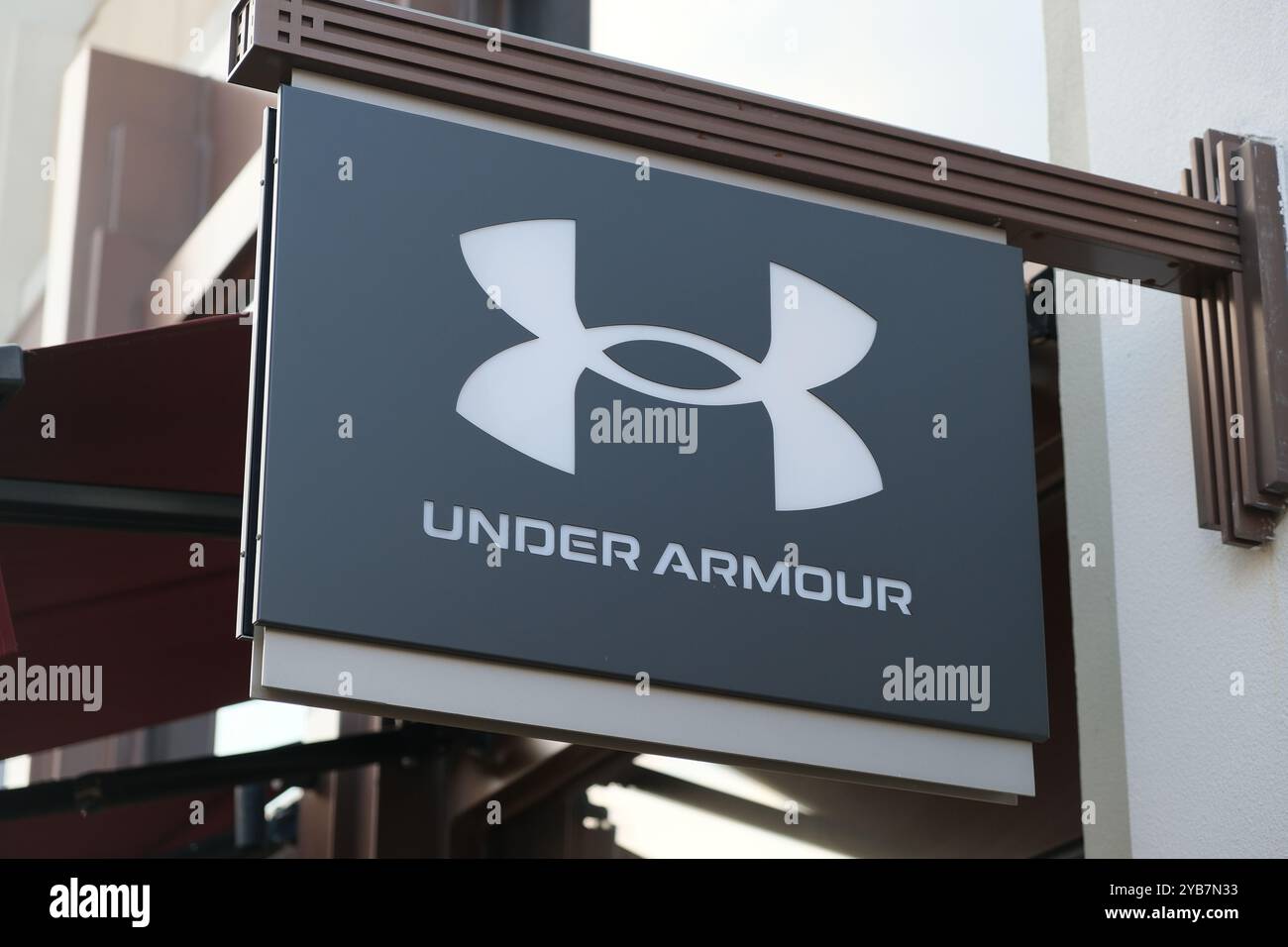Shanghai,China-September 2nd 2023: Under Armour store sign company ...