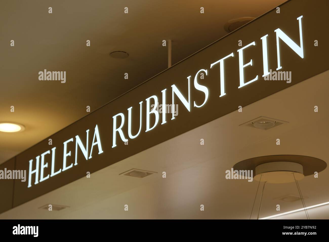 Helena Rubinstein store brand logo sign Stock Photo - Alamy