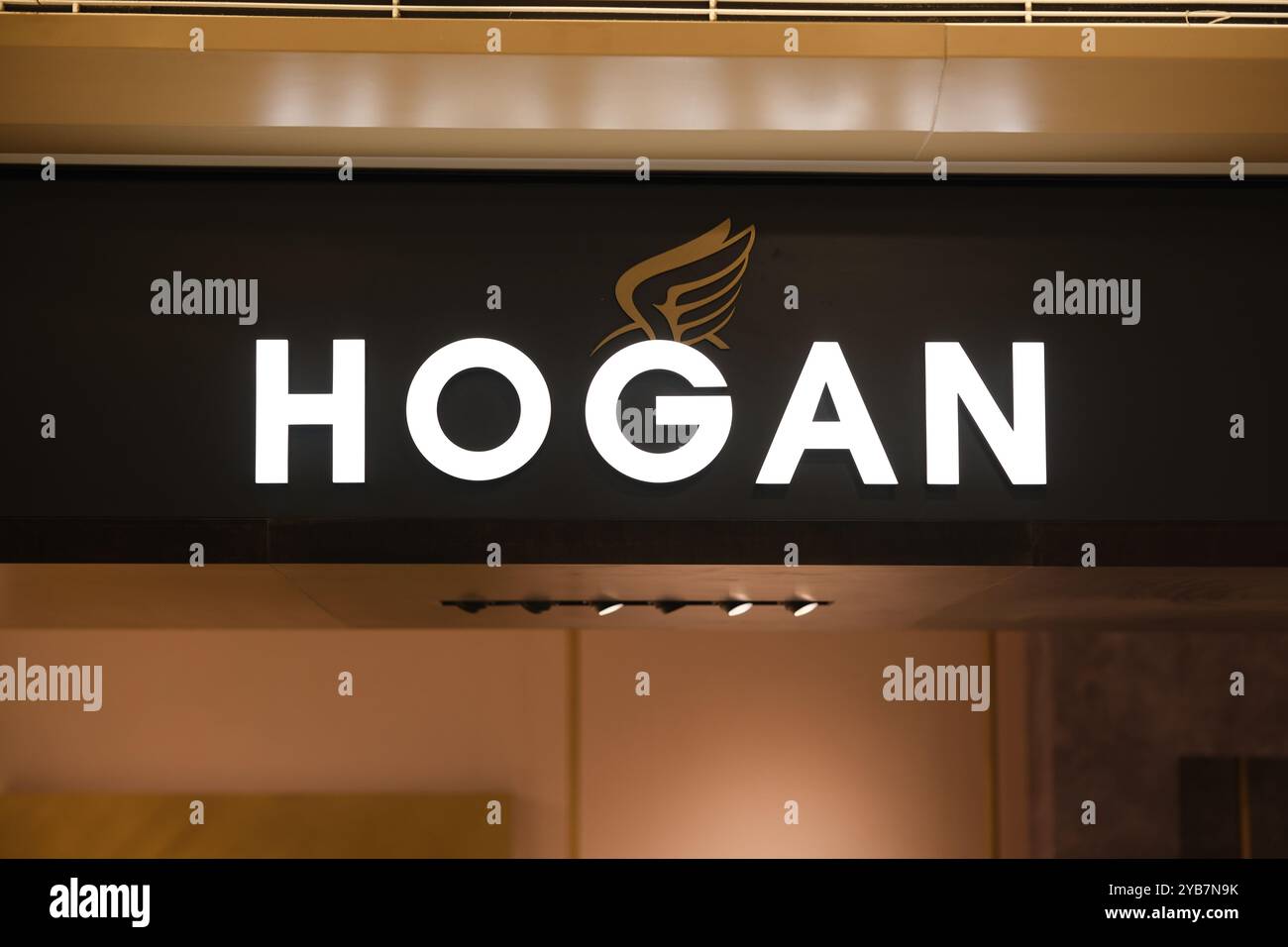 HOGAN store brand logo sign Stock Photo - Alamy