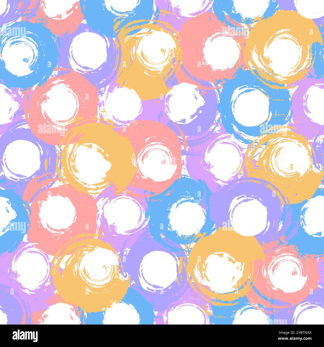 Vector polka dot pattern. Brush background Stock Vector Image & Art - Alamy