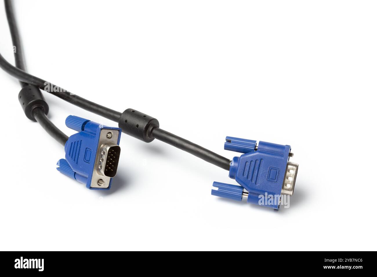 VGA tech pc input cable connector isolated on white background Stock ...