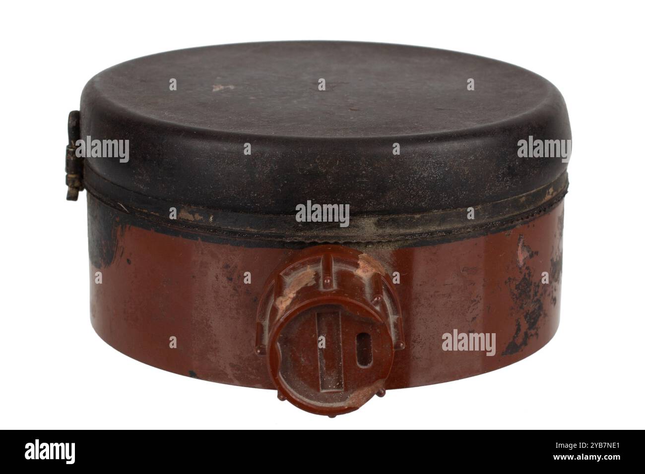 PMN soviet plastic bodied anti-personnel landmine. Isolated on white ...