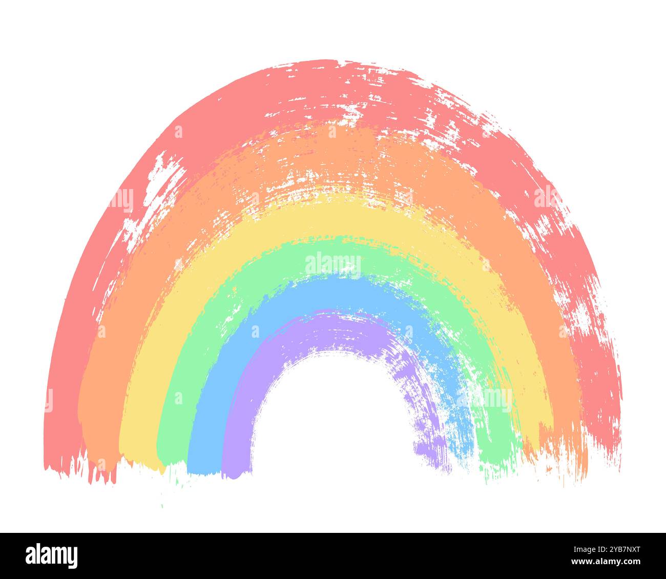 Brush stroke rainbow illustration Stock Vector Image & Art - Alamy