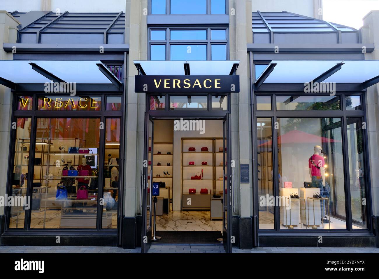 Shanghai,China-September 2nd 2023: facade of large Versace retail store ...