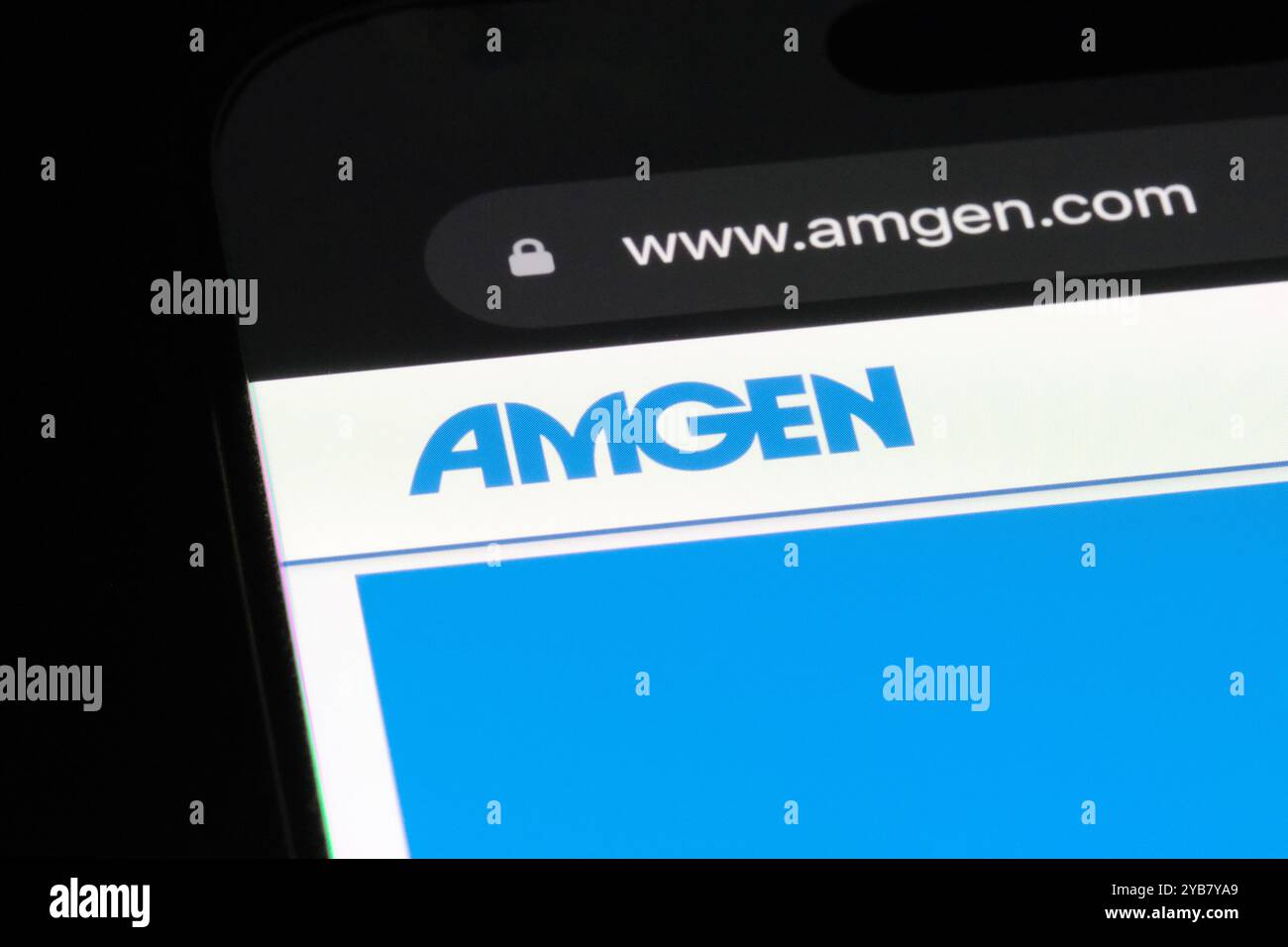 Shanghai,China-July 9th 2024: Amgen company brand logo on website ...