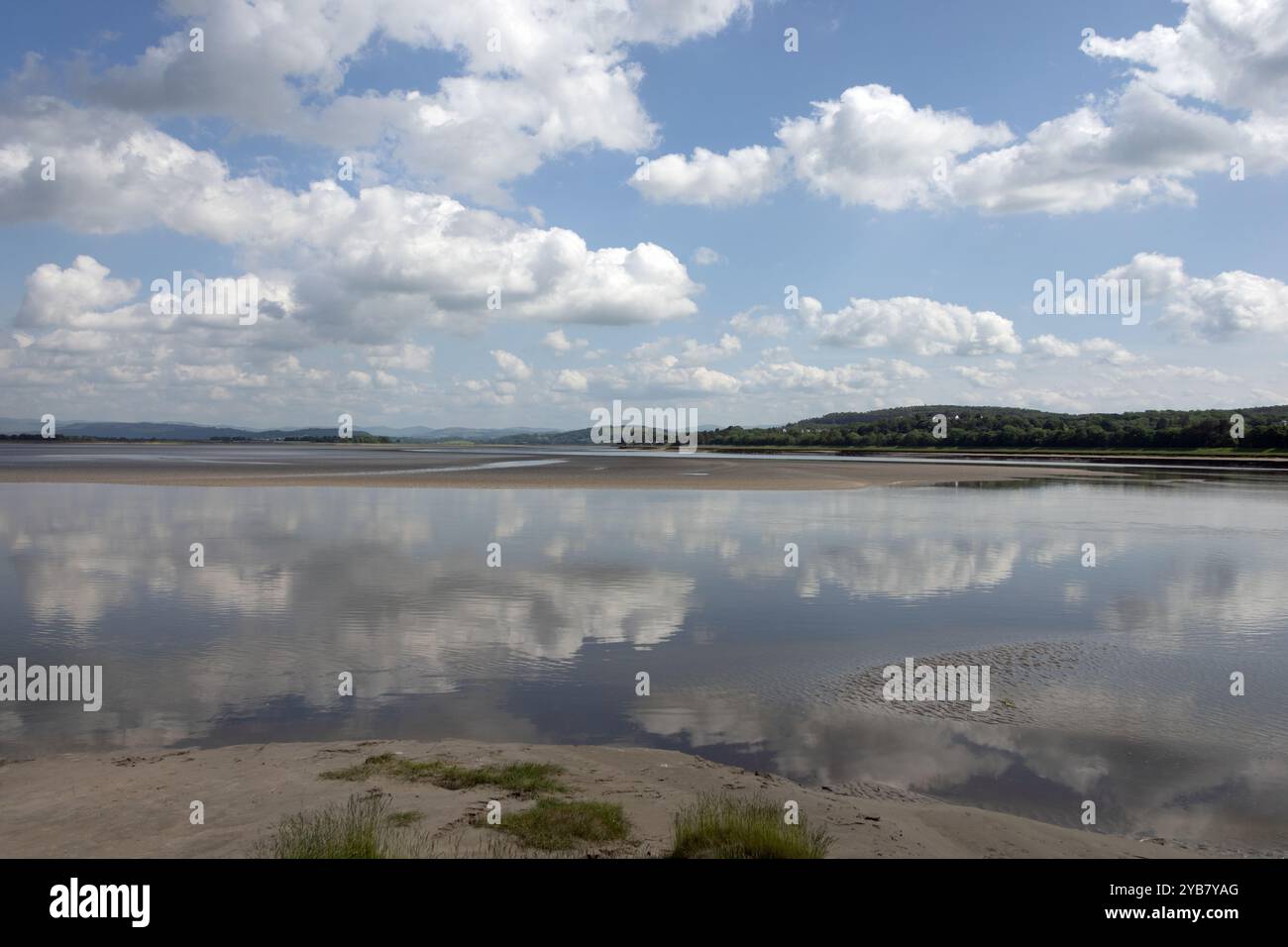 The River Kent Estuary a view between Arnside and New Barns Westmorland ...