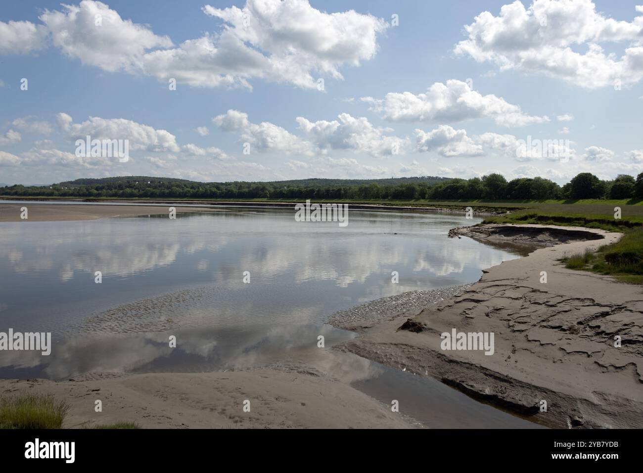 The River Kent Estuary a view between Arnside and New Barns Westmorland ...