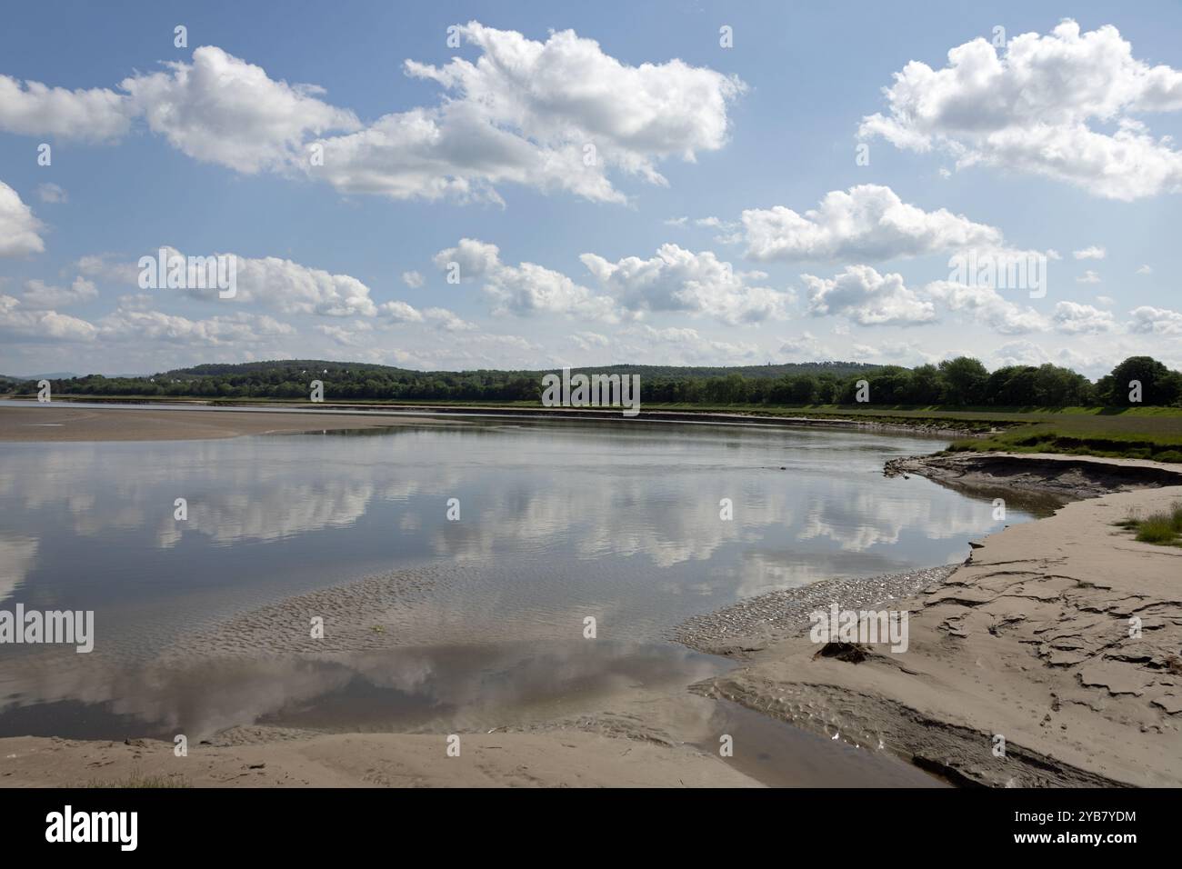 The River Kent Estuary a view between Arnside and New Barns Westmorland ...