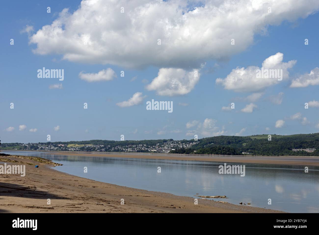 The River Kent Estuary a view between Arnside and New Barns Westmorland ...