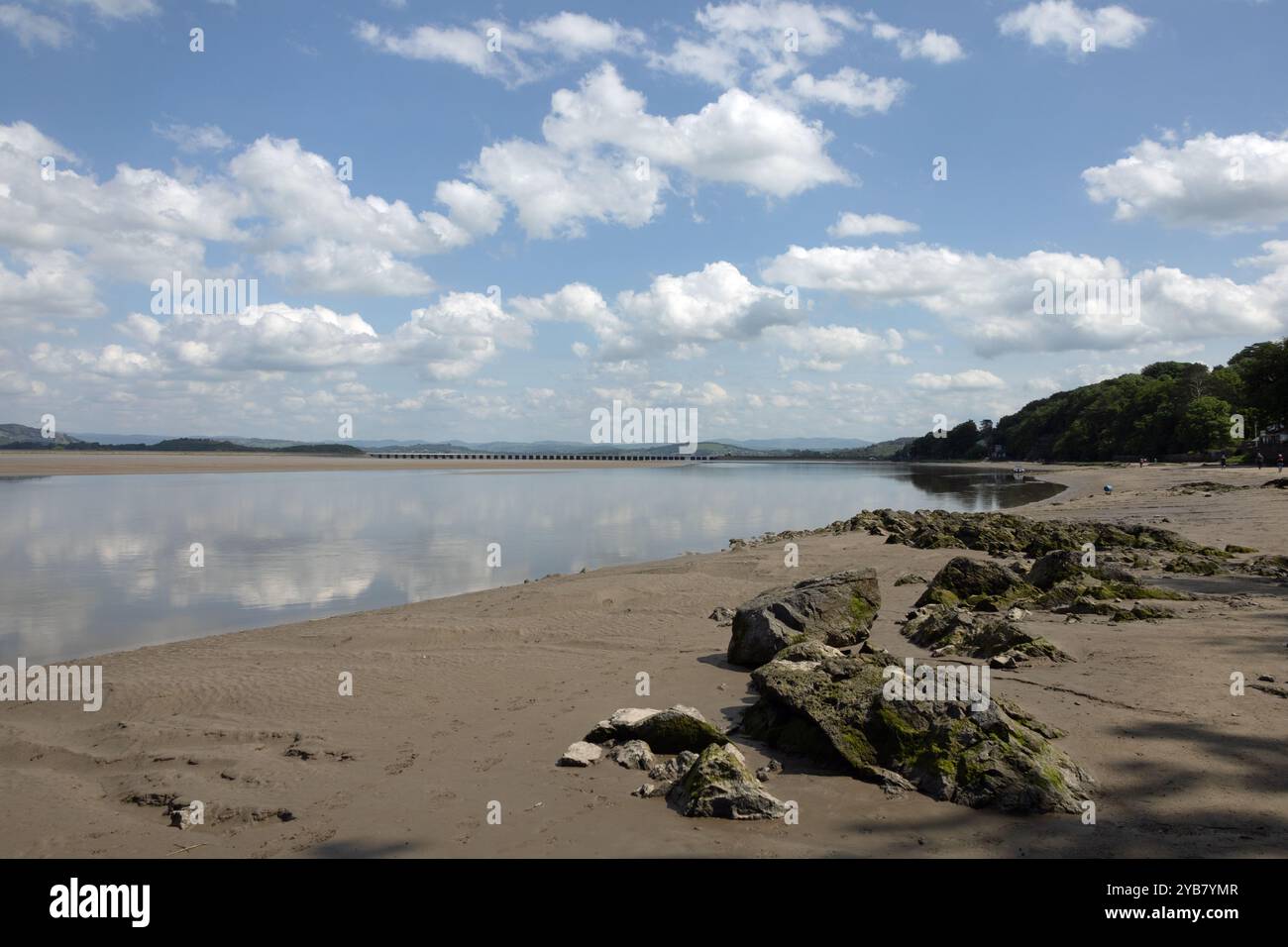 The River Kent Estuary a view between Arnside and New Barns Westmorland ...