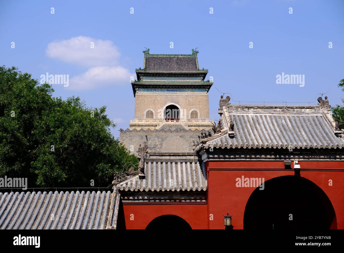 Bell Tower in Beijing, China. Old ancient Chinese architecture Stock ...