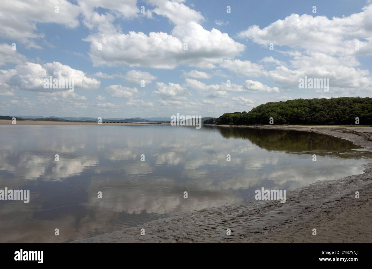 The River Kent Estuary a view between Arnside and New Barns Westmorland ...